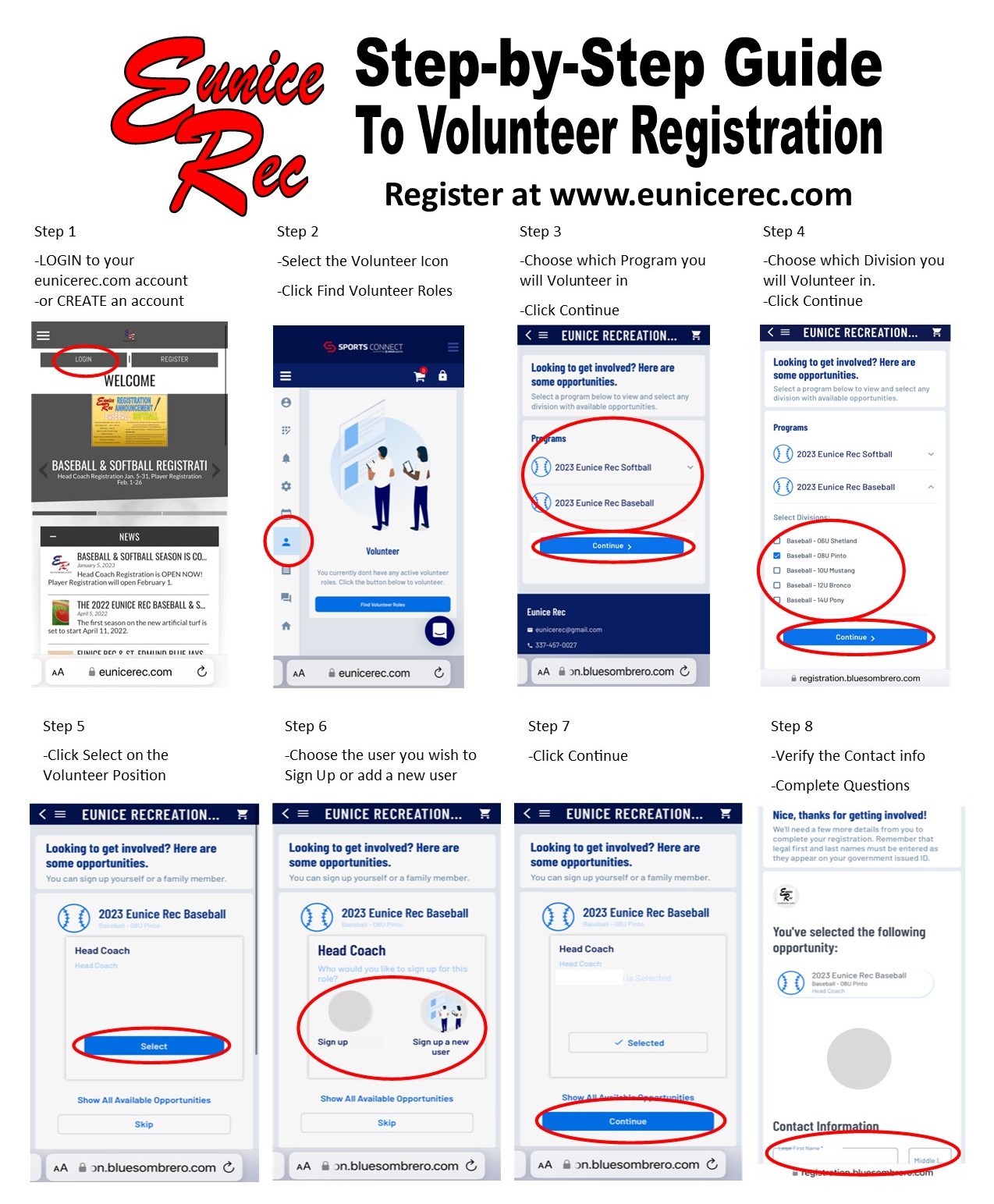 Step-by-Step Guide for Volunteer Registration